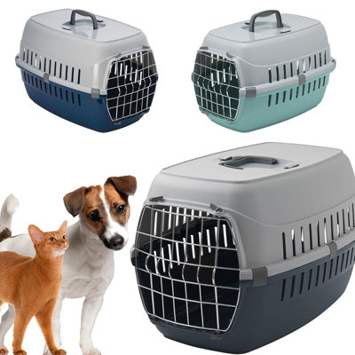CAT CENTRE Road Runner Pet Carrier Transporter Cage Grey