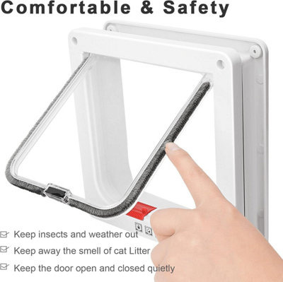 Cat Door for Windows, Pet Doors and Sliding Door, Safety Pet Door with ...
