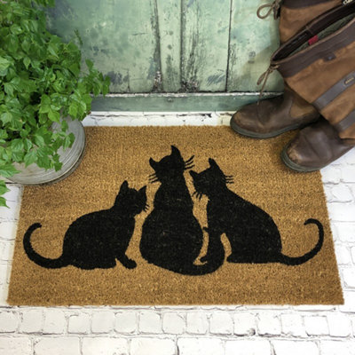 Cat Family Indoor & Outdoor Coir Doormat
