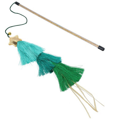 Cat Kitten Christmas Gift Tassel Tree Teaser Interactive Chaser Play ...