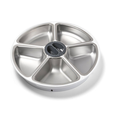 CAT MATE STAINLESS STEEL BOWL INSERTS X5 FOR FIVE-MEAL AUTOMATIC PET ...