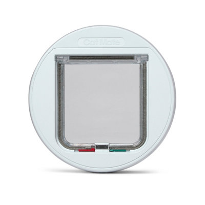 Cat Mate White Glass Fitting Cat Flap (210W)