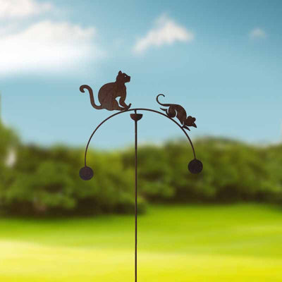 Cat & Mouse Wind Rocker Double Bare Metal/Ready to Rust - Steel - W54 x ...