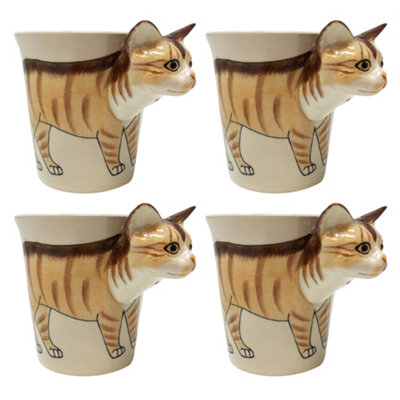 Cat Mugs Set Coffee & Tea Cup Pack of 4 by Laeto House & Home ...