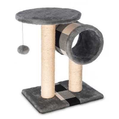 CAT SCRATCH POST WITH BED AND TUNNEL
