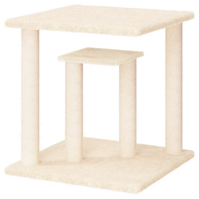 Cat Scratching Posts with Platforms Cream 50 cm