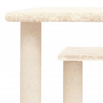 Cat Scratching Posts with Platforms Cream 50 cm