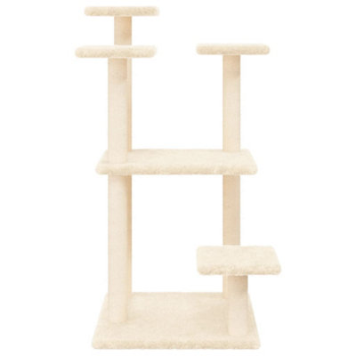 Cat Scratching Posts with Platforms Cream 98.5 cm