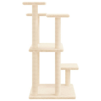 Cat Scratching Posts with Platforms Cream 98.5 cm