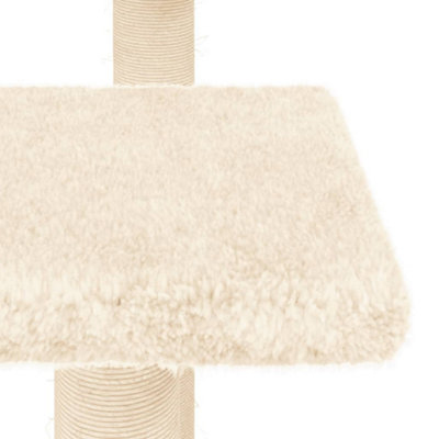 Cat Scratching Posts with Platforms Cream 98.5 cm