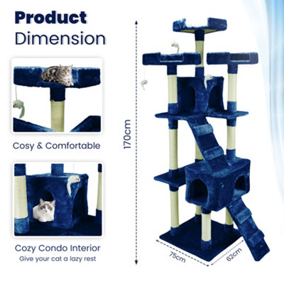 Cat Tree Activity Centre Multilevel Scratching Post Kitten Climbing Tower