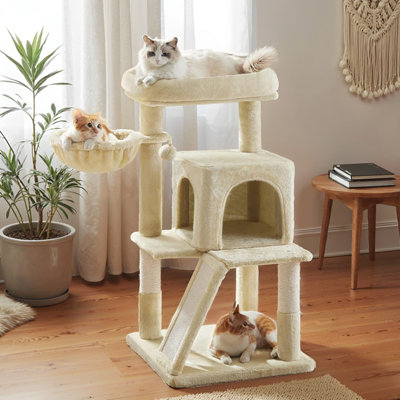 Cat Tree, Cat Tower, Widened Perch for Large Cats