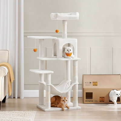 Cat Tree for Indoor Cats, Multi-Level Cat Condo with 4 Scratching Posts ...