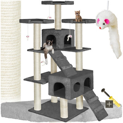 Buy Cat Tree Knuti - 186 cm, sisal cat scratching post - anthracite at B&Q