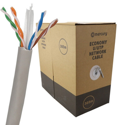 CAT6 Data Cable And Copper Clad Aluminum Conductors 305M
