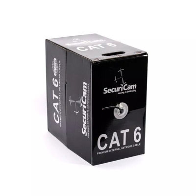 CAT6 Outdoor Ethernet Cable 305m UTP - Solid Core CCA, Black UTP Duct ...