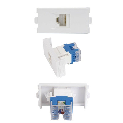CAT6 RJ45 Socket Module Modular Wall Face Plate Outlet Gigabit Network ...