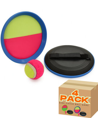 Catch Ball Set Game Garden Picnic Camping Games for Kids Beach 4 Pack