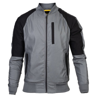 Caterpillar Trade Work Bomber Jacket Grey & Black - S | DIY at B&Q