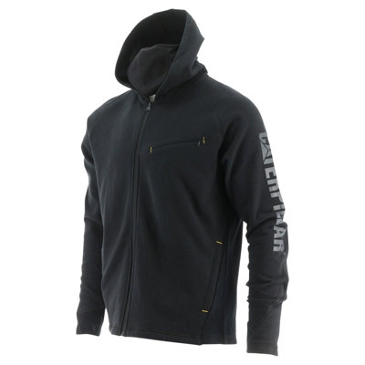 Caterpillar Viraloff Full Zip Hoodie Work Hooded Jumper Black - XL