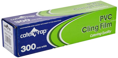 Caterwrap Cling Film 300 mm x 300 m Cutter Box - Packaging May Vary