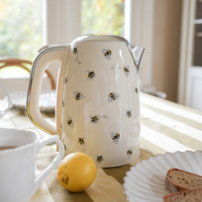Cath Kidston Bees Design 1.7L Stainless Steel Electric Jug Kettle with ...