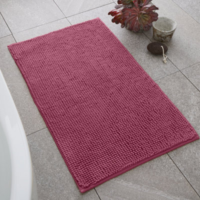 Catherine Lansfield Bathroom Bobble Bath Mat Raspberry