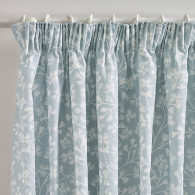 Catherine Lansfield Brooke Floral 46x54 Inch Lined Pencil Pleat ...