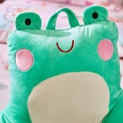Catherine Lansfield Kids Fran the Frog Cuddle Cushion Back Rest Green