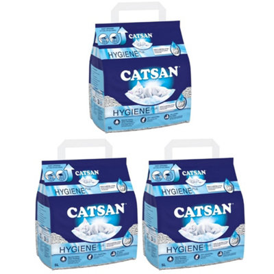 Catsan Hygiene Plus Cat Litter 5L x 3