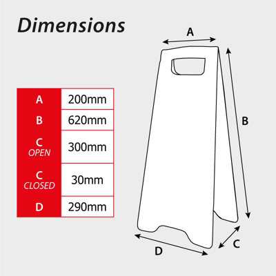 Caution Work In Progress A-Frame Floor Sign Double Sided Message Heavy ...
