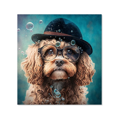 Cavapoo Dog Splashart Premium Glass Kitchen Splashback W600mm x H650mm