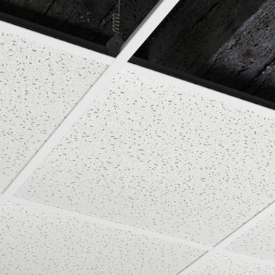 CDS Tega Mineral Fibre Ceiling Tile 595mm X 595mm 10 Tiles Per Box ...