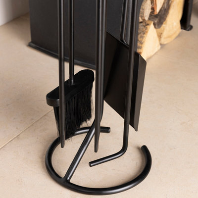 Cedar Fireside Companion Set with Poker Tongs Coal Shovel Brush Tool ...