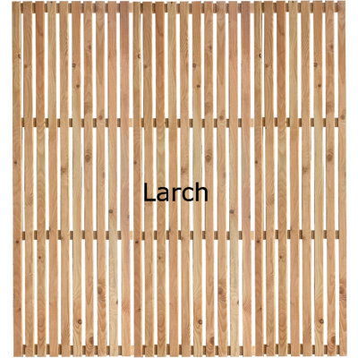 Cedar Slatted Fence Panels - Vertical - 1200mm Wide x 1200mm High ...