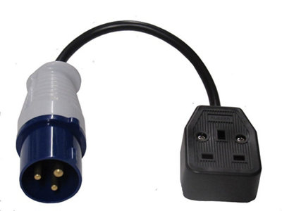 CEE To UK 3 Pin Socket Adapter Plug (Converter Caravan Shaver Europe ...