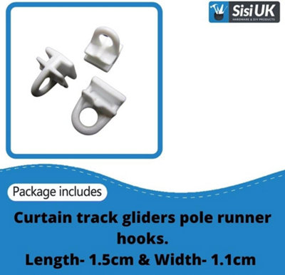 Ceiling Curtain Track Glider Pole Runner Drape Fabric Rail Tape Hook ...