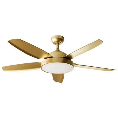 Ceiling Fan with Light GOSHAABA with Remote LED Brass