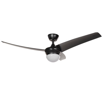 Ceiling Fan with Light JIBOA with Remote Black