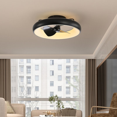 Ceiling Fan with Lights Dimmable LED Reversible 3 Blades 6 Speed with ...