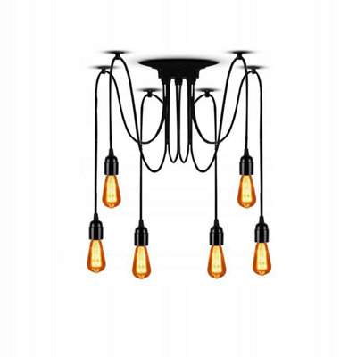 CEILING LAMP CHANDELIER TOOLIGHT JDL-01 SPIDER 6 BLACK