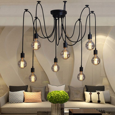 CEILING LAMP CHANDELIER TOOLIGHT JDL-01 SPIDER 6 BLACK