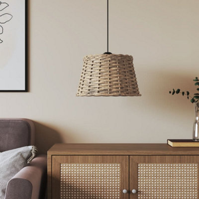 Ceiling Lamp Shade Brown 38x23 cm Wicker