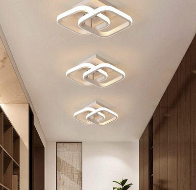 Ceiling Light LED 2 Square 22 W White Small 3 Color Lights 28cm