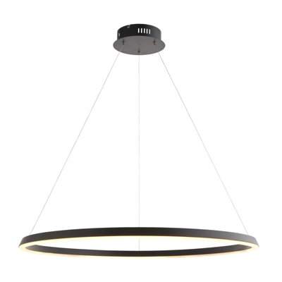 Ceiling Pendant Light - Matt Black & White Silicone - 45W LED - Bulb ...