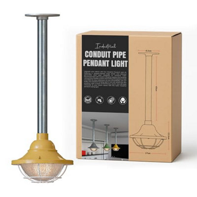 Ceiling Pendant Light Modern Industrial Galvanized Conduit Pipe Metal ...