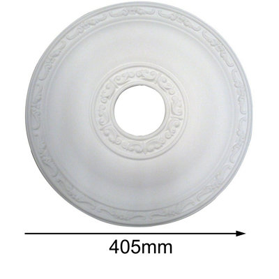 Ceiling Rose July Resin Strong Lightweight Design Easy Fix 40.5cm ...