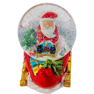 Celebright Christmas Musical Snow Globe - Plays 8 Songs With Changing LED Colours - Large 14cm ...