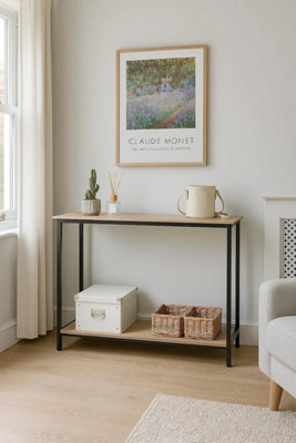 Celino Console Table Slim Console Table for Hallway Metal Frame Compact ...