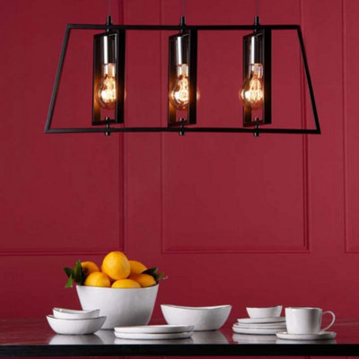 Celio 3 Light Matt Black Ceiling Bar